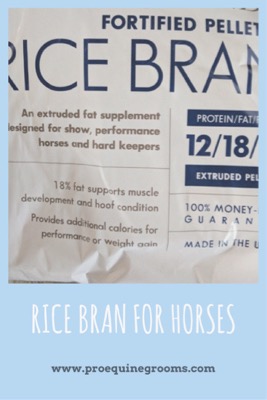 Pro Equine Grooms - The Basics of Feeding Rice Bran to Horses